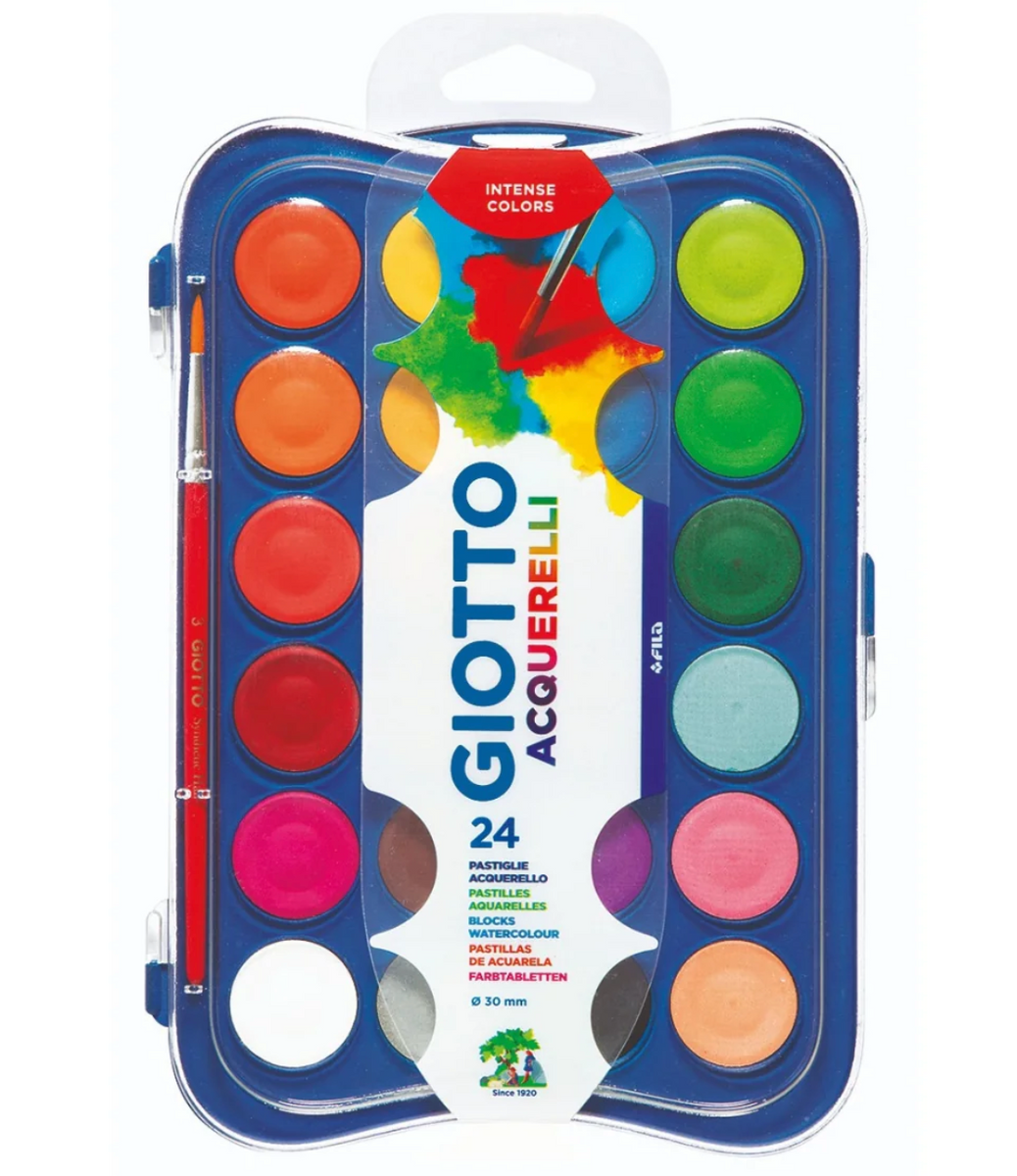 GIOTTO watercolour paint set ~ 12 colours, 24 or 36 – indigo inspirations