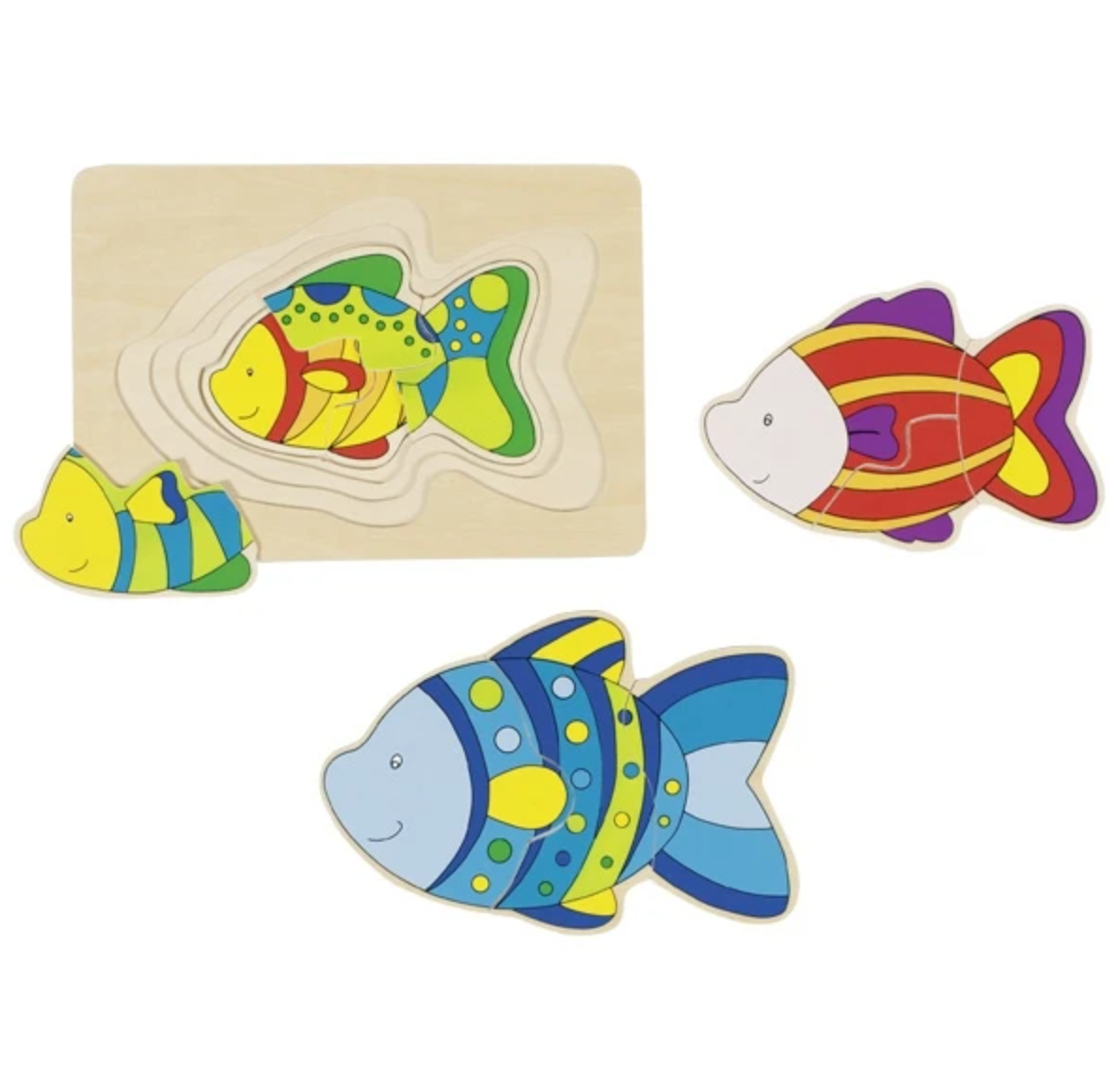 Fish Puzzle ~ 4 layer wooden puzzle – indigo inspirations